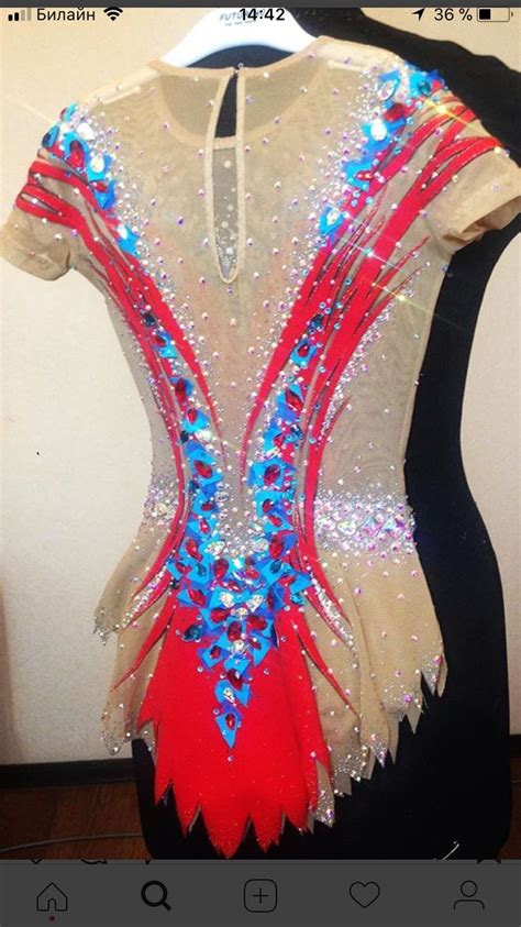 Пин на доске Yuka Красный купальник Художественная гимнастика Купальник