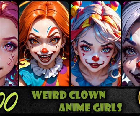 Artstation 100 Weird Clown Anime Girls 4k Images Artworks