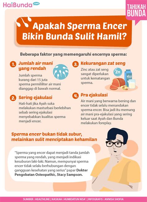 Apakah Sperma Encer Bikin Bunda Sulit Hamil?