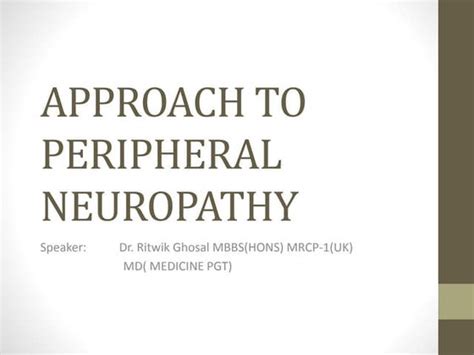 Neuropathy And Its Classification Ppt Brain And Nervous System Disorders Diseases And