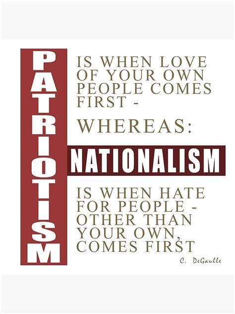 Patriotism Vs Nationalism Acrylic Block By Bluehair Redbubble
