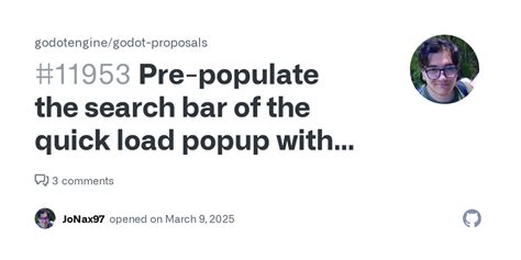 Pre Populate The Search Bar Of The Quick Load Popup With The Property