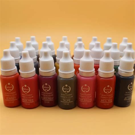 10 Colors Pro Permanent Makeup Ink Set Tattoo Ink Cosmetic 15ml Kit For