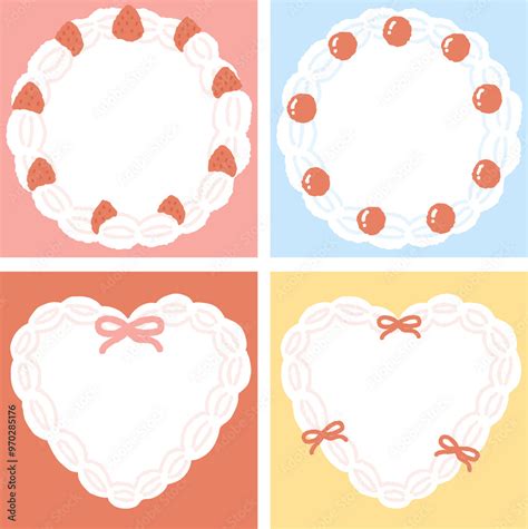 크레파스 질감의 카드뉴스 프레임 메모지 컬렉션 Ilustração Do Stock Adobe Stock