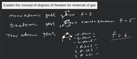 Explain The Concept Of Degrees Of Freedom For Molecule Of Gas Filo