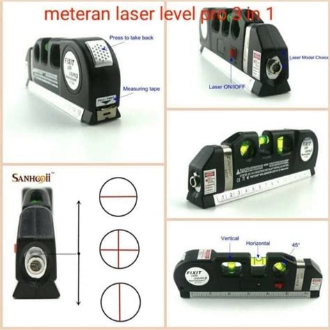 Jual Laser Level Pro 3in1 Plus Meteran Alat Bantu Ukur Desain Interior Shopee Indonesia