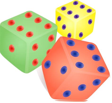 jeu de dés vecteur premium