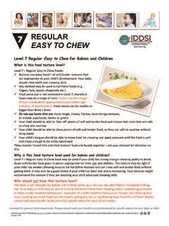 REGULAR EASY TO CHEW IDDSI Regular Easy To Chew Iddsi Pdf PDF PRO