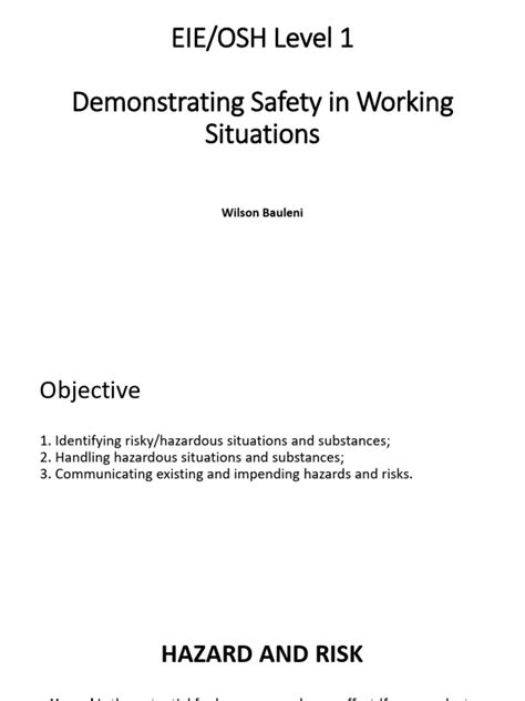 Demonstrating Safety In Working Situations Pdf Personal Protective Equipment Toxicity