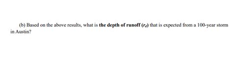 Solved Problem 3 Rainfall Runoff Analysis Using The Nrcs
