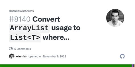 Convert `arraylist` Usage To `list ` Where Possible · Issue 8140