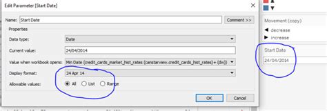 Parameter Date Format