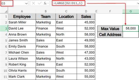 How To Find The Max Value And Corresponding Cell In Excel Excel Insider
