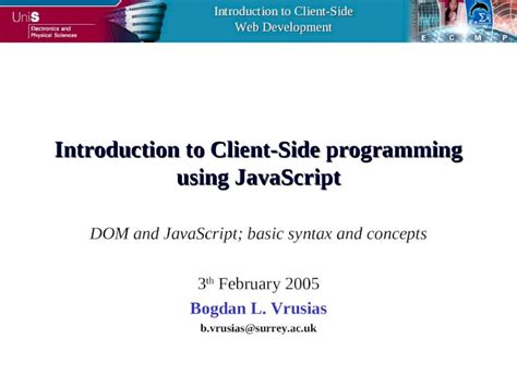 Ppt Introduction To Client Side Web Development Introduction To