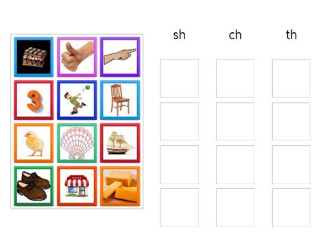 SH CH TH Sorting Game Group Sort