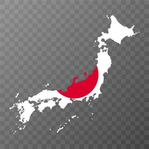 Carte Du Japon Avec Les Régions Illustration Vectorielle Vecteur Premium