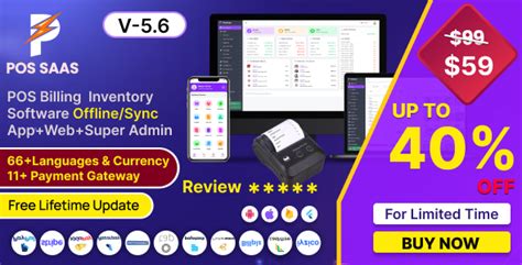POS SAAS Flutter POS Billing Inventory Software With HRM App Web