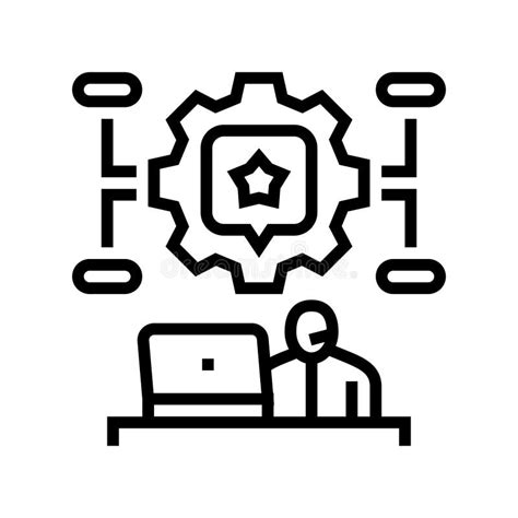 Coordination Event Agency Line Icon Vector Illustration Stock