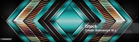 황금 겹치는 텍스처 레이어 배경이 있는 모던한 녹색 기하학적 0명에 대한 스톡 벡터 아트 및 기타 이미지 0명 개념 검은색 Istock