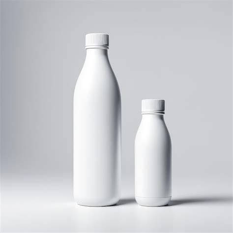 Premium Photo White Bottle Mockup Isolated White Background