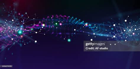 Abstract Science Technology Background Network Particle Illustration 3d Grid Surface High Res