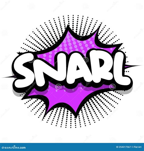 Snarl Comic Bright Template With Speech Bubbles On Colorful Frames