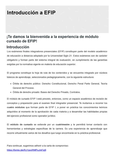 Modulo 1 Constitucional Introducción A Efip ¡te Damos La Bienvenida A