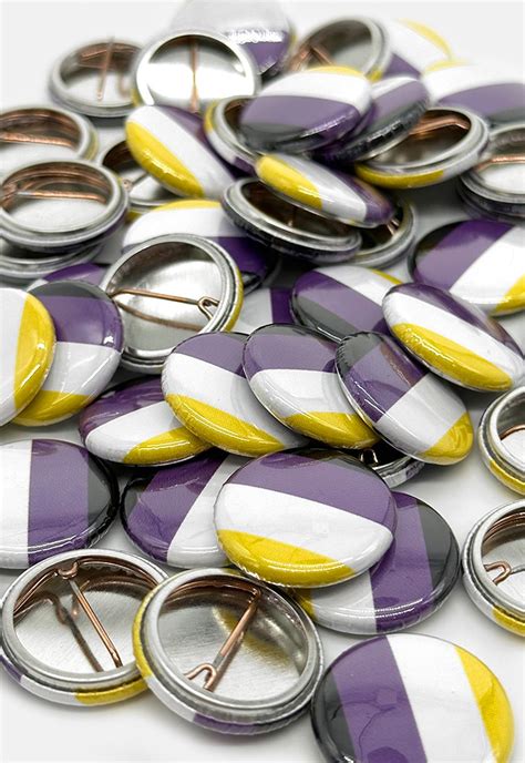 Non Binary Pride Flag Button Badge Dmg Scy