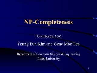 Introduction To NP Completeness PPT Computing Technology Computing