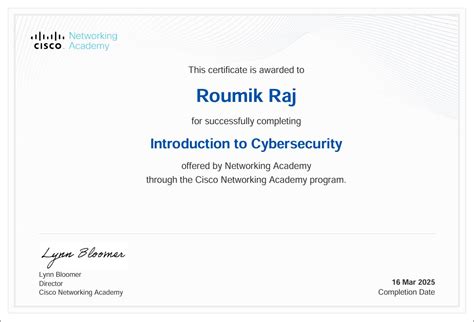 cybersecurity cisconetworkingacademy learning networking… roumik raj