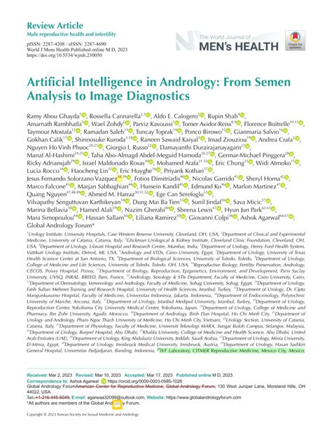 PDF Artificial Intelligence In Andrology From Semen Analysis To Image Diagnostics