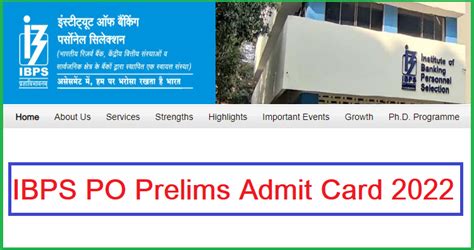 Ibps Po Prelims Admit Card 2022 Out Check Exam Date Here Tamilan Jobs