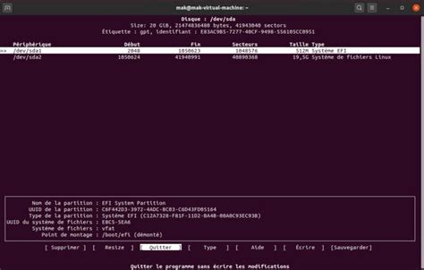 Cfdisk Créer Supprimer Redimensionner Des Partitions De Disque En Ligne De Commandes Sur