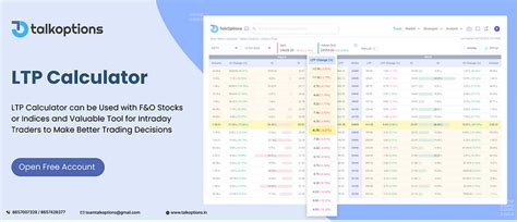 Ltp Calculator Nse Free Nifty Option Chain Ltp Calculator Chart Live Talkoptions