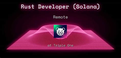 Web3 Rust Developer Solana Remote At Triple One