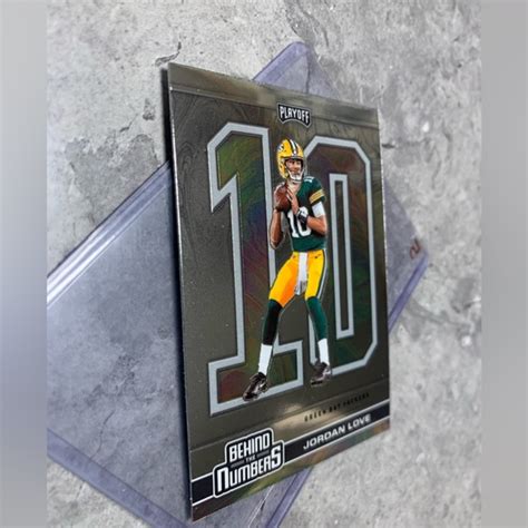 Panini Games 220 Behind The Numbers Jordan Love Rookie Card Green