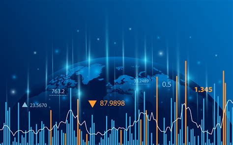 주식 시장 그래프 또는 외환 거래 차트 비즈니스 및 금융 개념 보고서 및 어두운 배경에 대한 투자 글로벌 비즈니스에 대한 스톡 벡터 아트 및 기타 이미지 Istock
