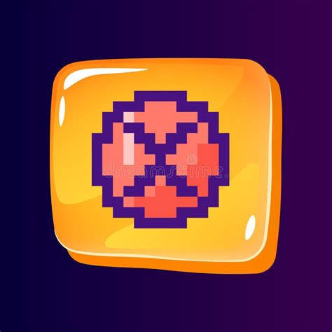 Multiplication Action Glossy Ui Button With Pixelated Color Icon Stock Vector Illustration Of