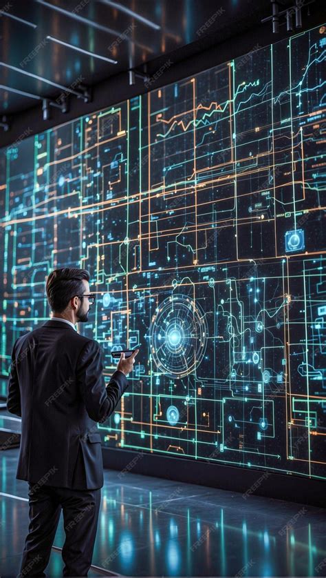 Premium Photo Analyze And Visualize Complex Information On A Virtual