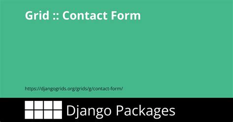 django packages contact form