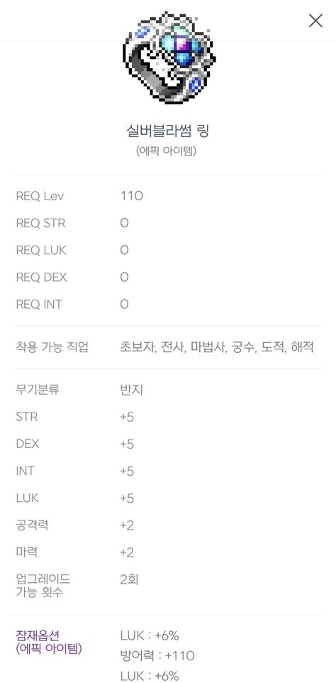 버닝섭 럭12퍼 실블링 얼마에 팔릴까요 메이플스토리 에펨코리아