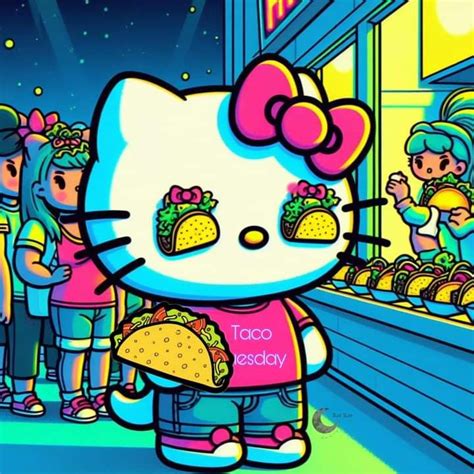 Hello Kitty Taco Tuesday 🌮 Hello Kitty Kitty Cartoon