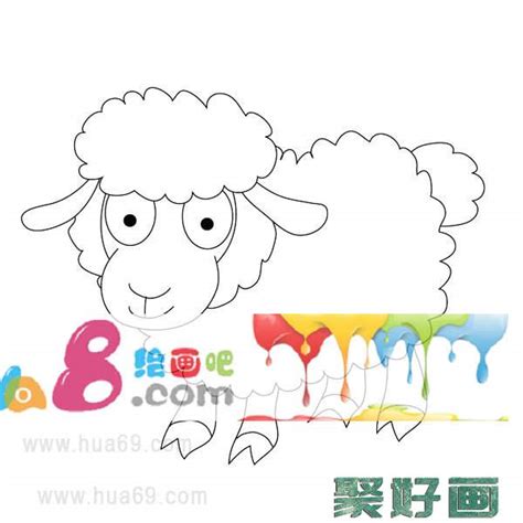 儿童简笔画：胖胖的绵羊怎么画简笔画教程 加加色