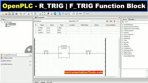 Openplc Rtrig Ftrig Function Block In Plc Youtube