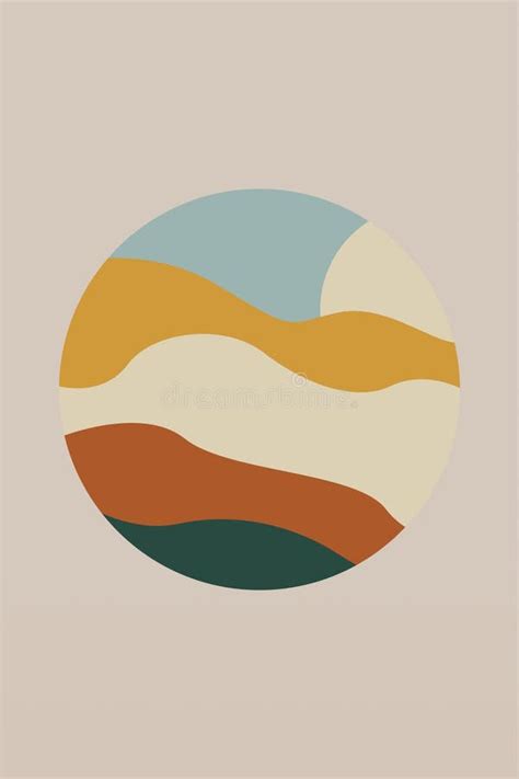 Minimalist Nature Boho Wall Decor Stock Vector Illustration Of
