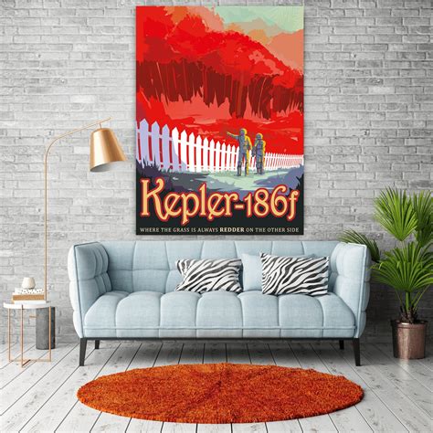 Nasa Kepler 186f Travel Poster Wall Art Design Print Etsy