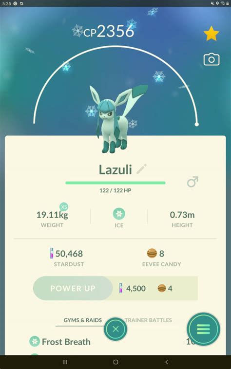 Lazuli The Glaceon In Pokemon Go By Auroraeeveelution145 On Deviantart
