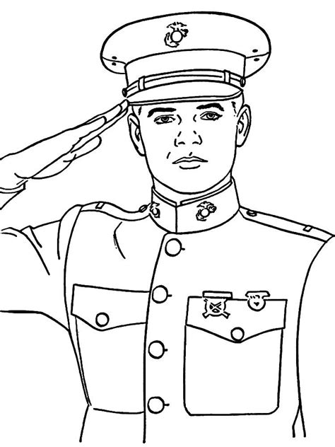Army Man Coloring Page