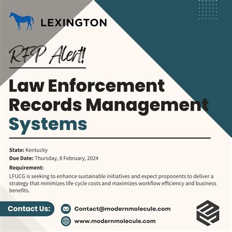 Rfp Alert Sustainability Solutions For Law Enforcement Modern Molecule Bids Posted On The