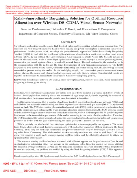 Pdf Kalaismorodinsky Bargaining Solution For Optimal Resource Allocation Over Wireless Ds